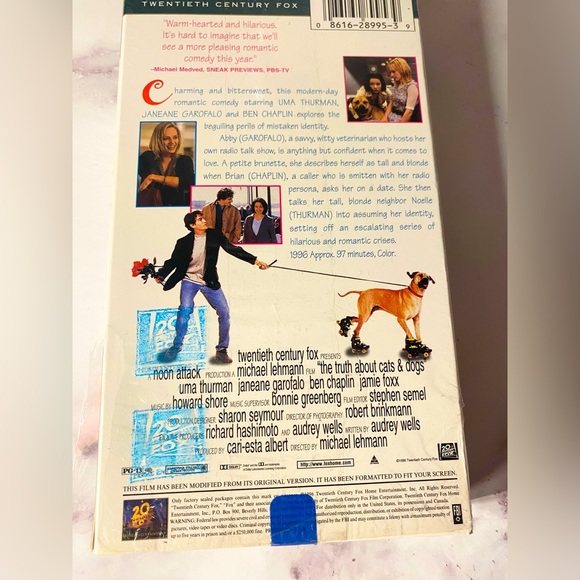 20th Century Fox | Cameras, Photo & Video | Sealed The Truth About Cats And Dogs Vhs Janeane ...